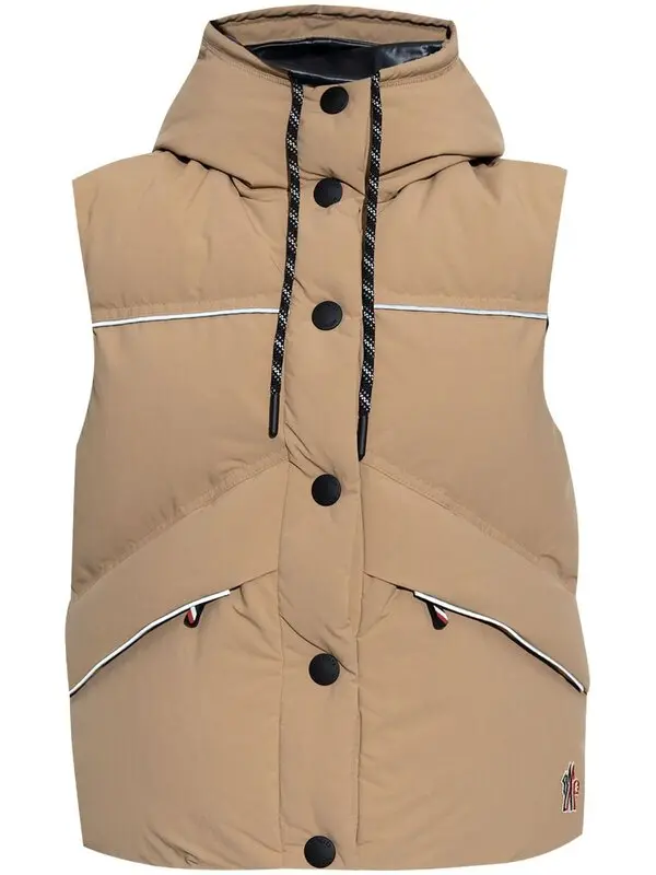 Moncler Arolla Hooded Gilet - Neutrals