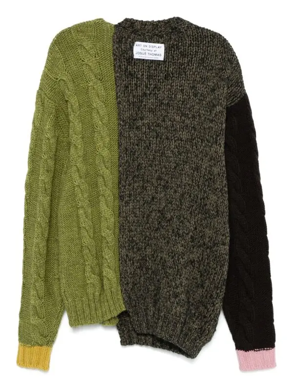 GALLERY DEPT. Colourblock Cable Knit Sweater