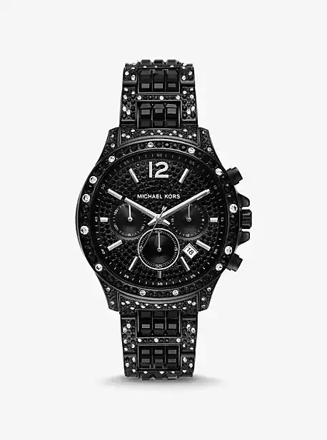 Michael Kors Limited-Edition Oversized Sage Pavé -Tone Watch  display picture 2
