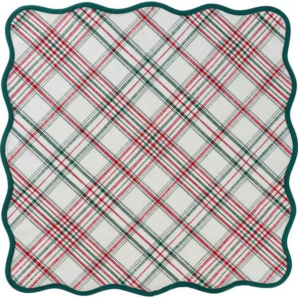 JULISKA Merry Tartan Square Tablecloth