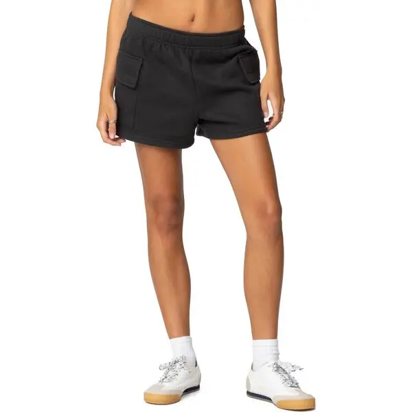 EDIKTED Garnet Cargo Sweat Short - Dark Gray