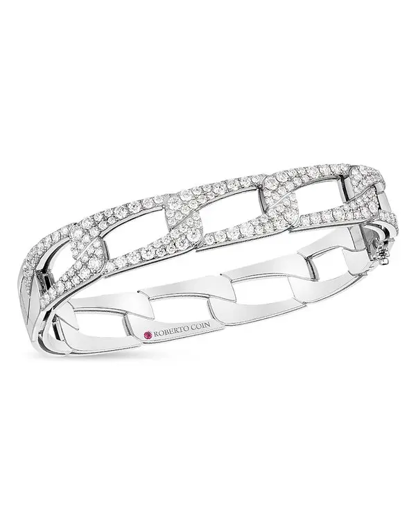 Roberto Coin 18k Gold Navarra Diamond Link Bracelet