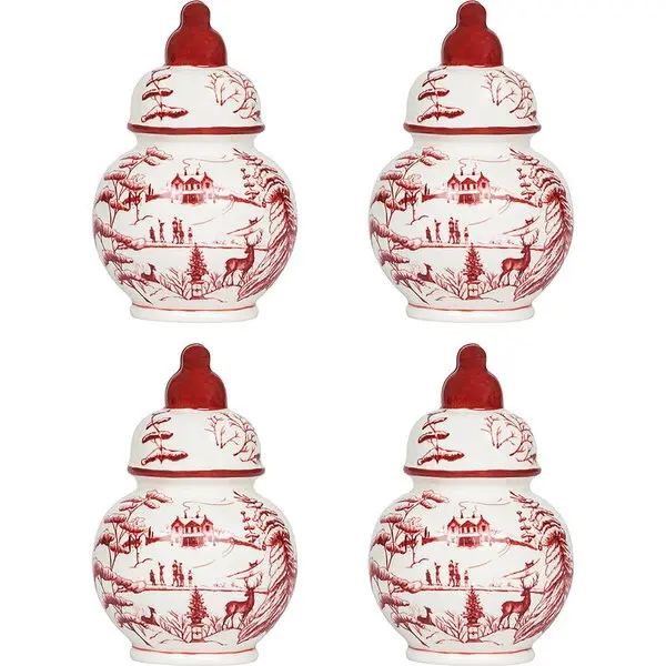 JULISKA Country Estate Winter Frolic Set Of 4 Place Card Holders