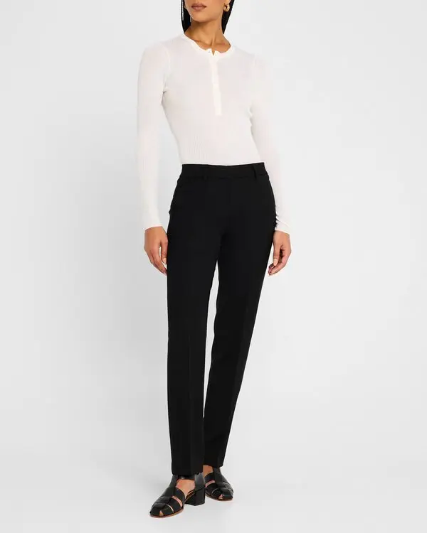 Gabriela Hearst Julian Cashmere Henley Sweater - Ivory