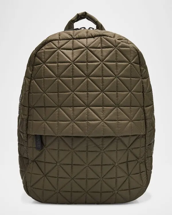VEECOLLECTIVE Recycled Nylon And Vegan Leather Backpack - Green