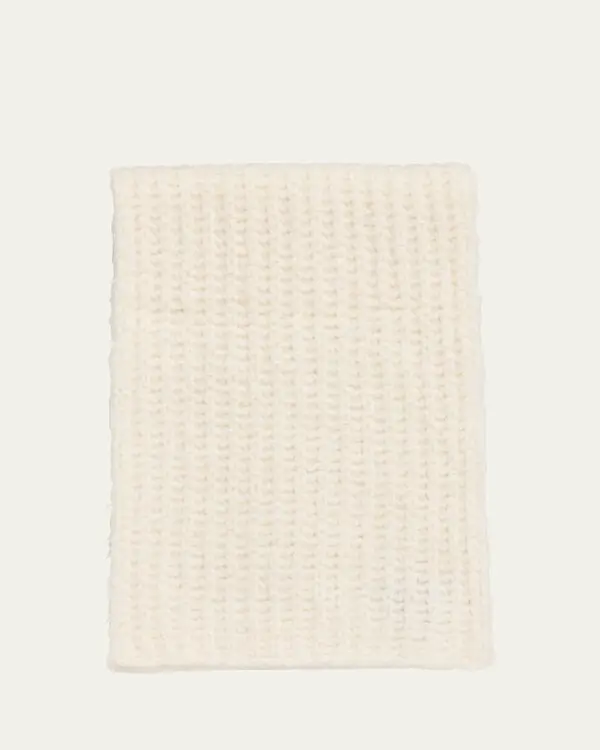 Sofia Cashmere Cashmere Blend Boucle Knitted Scarf - Ivr