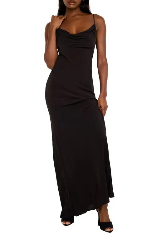 good american cut out dress GOOD AMERICAN NWT Sleeveless, midi-dress burgundy, with-back cut-out