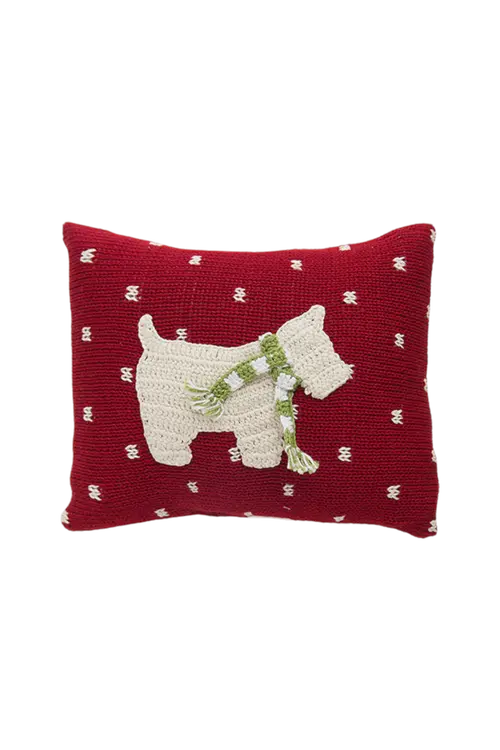 MELANGE COLLECTION Westie Dog Mini Pillow