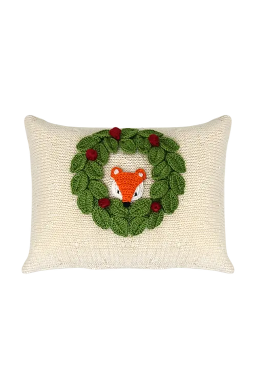 MELANGE COLLECTION Peekaboo Fox Mini Pillow