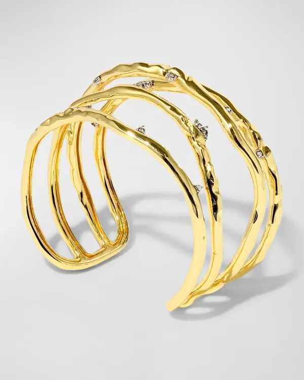 Alexis Bittar Brut Plated Crystal Thorn Orbit Cuff