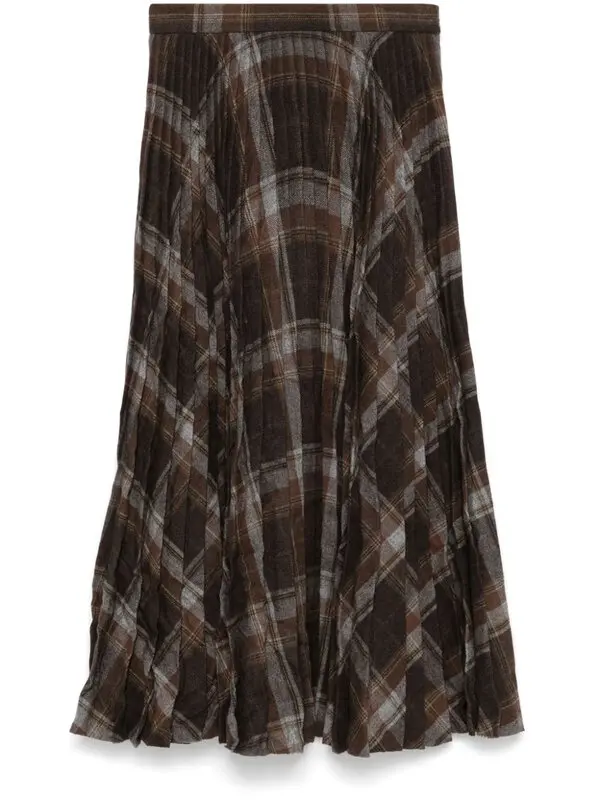 Balenciaga Pleated Midi Skirt
