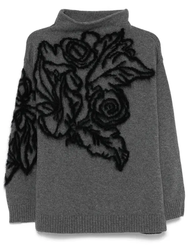 Alberta Ferretti Floral-intarsia Sweater