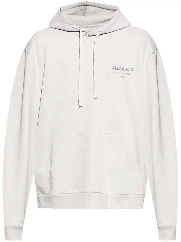 All Saints Underground Organic-cotton Hoodie - Grey
