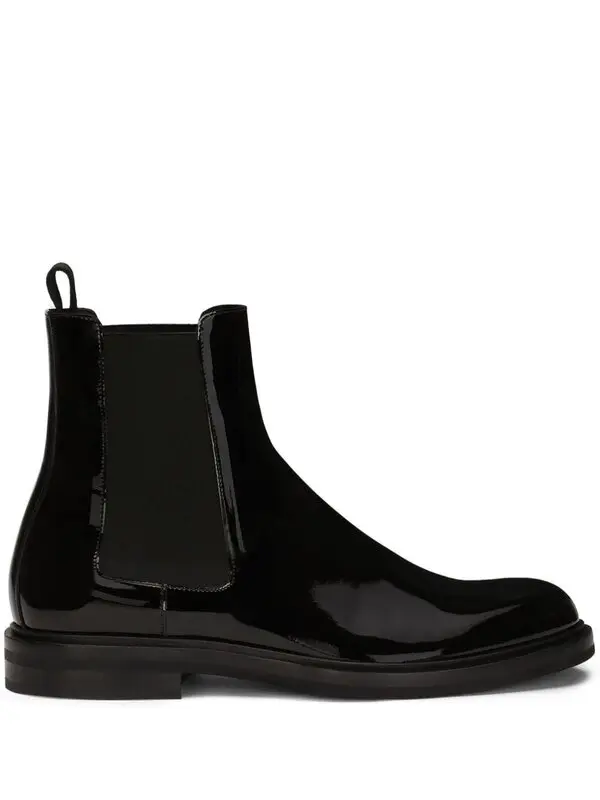 Dolce & Gabbana Leather Chelsea Boots - Black