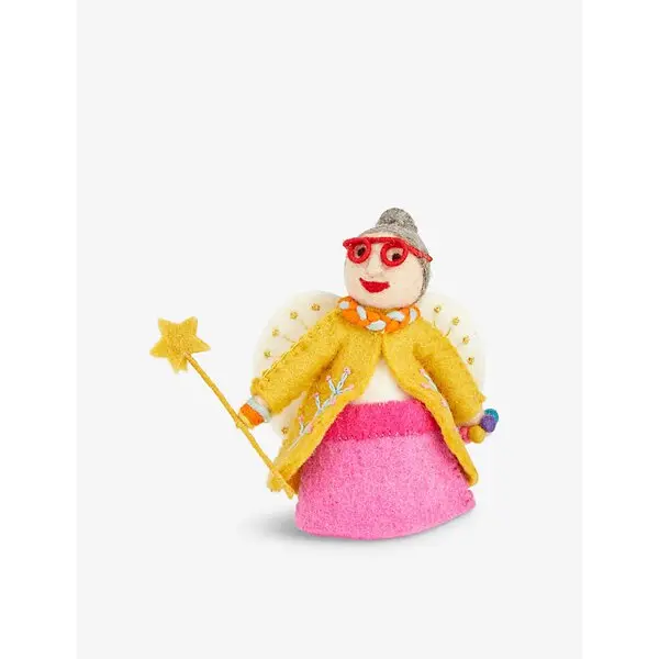 SELFRIDGES EDIT Funky Fairy Wool Christmas Tree Topper 19cm