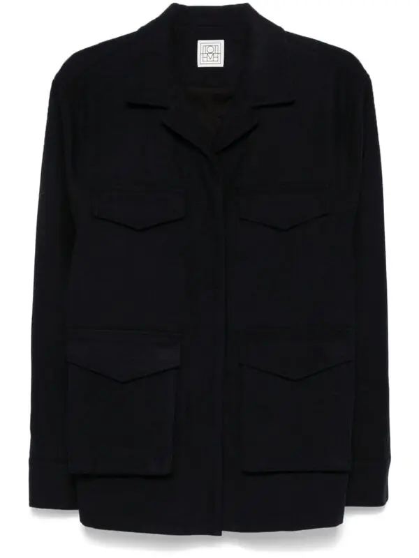 TOTÊME Felted Shirt Jacket - Blue