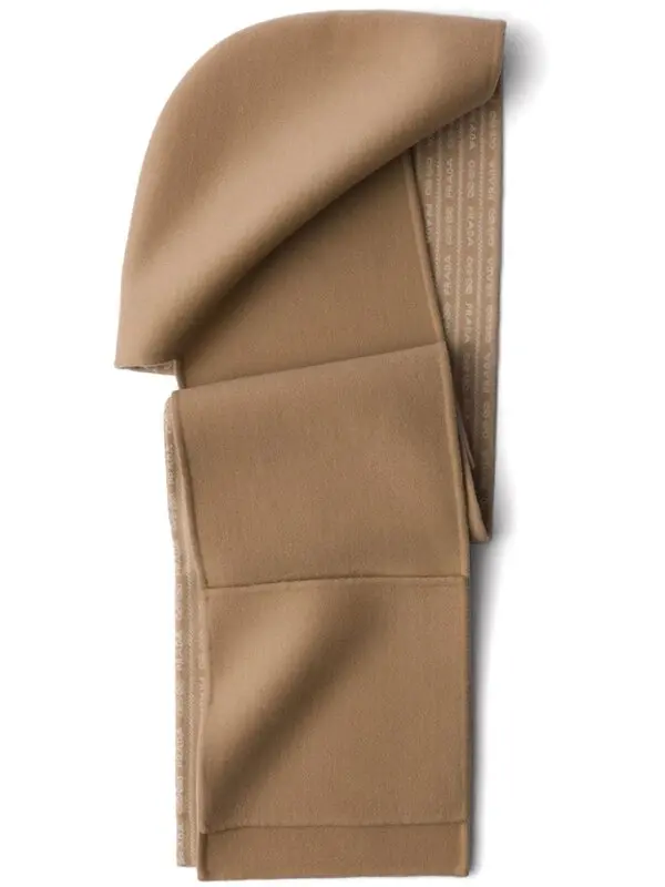 Prada Hooded Wool Scarf - Brown