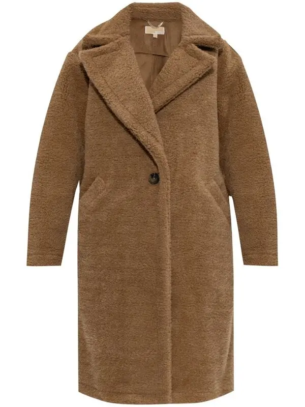 Michael Kors Faux-shearling Single-breasted Coat