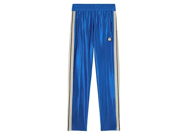 Moncler X Palm Angels Shiny Track Pants - Blue