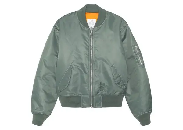StÜssy Reversible Bomber Jacket - Green