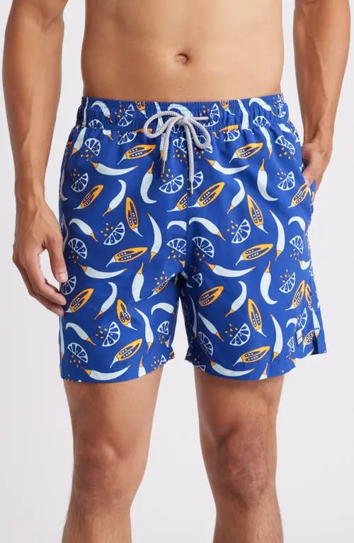 TOM & TEDDY Chilli Swim Trunks - Blue & Orange