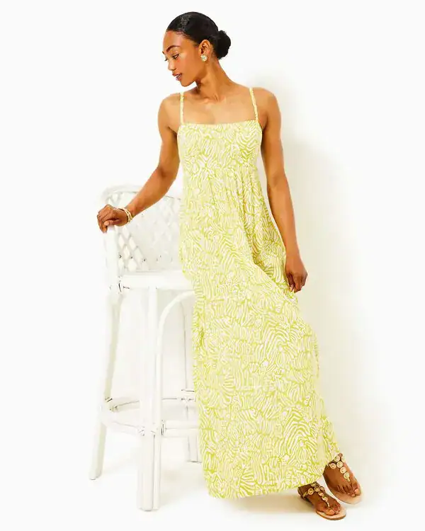 Lilly Pulitzer Bernadetta Maxi Dress - Jardin Green Zee Bebe | Editorialist