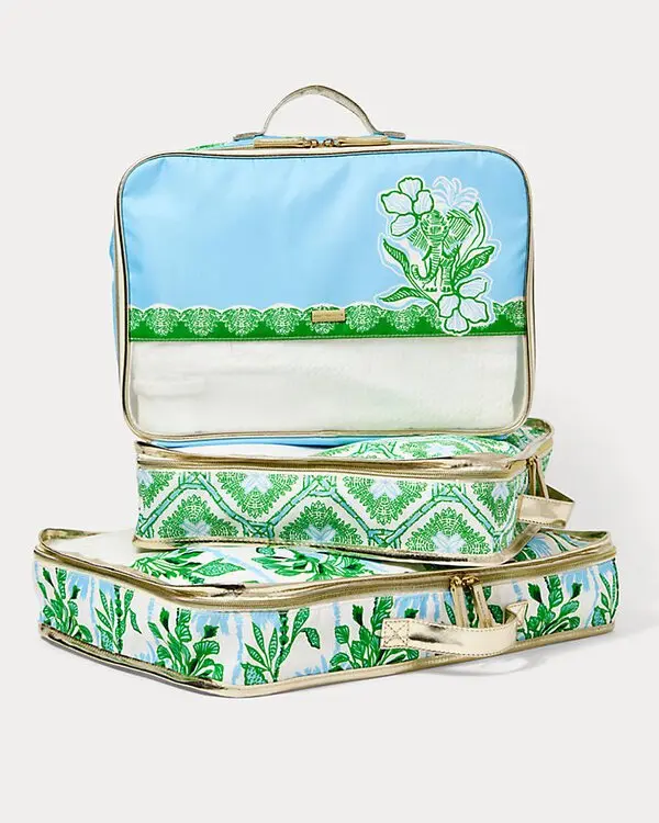 Lilly Pulitzer Packing Cubes Set Of 3 - Multi Swayin In The Breeze Home
