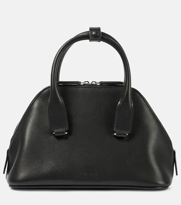 THE ROW Devon Mini Leather Tote Bag - Black