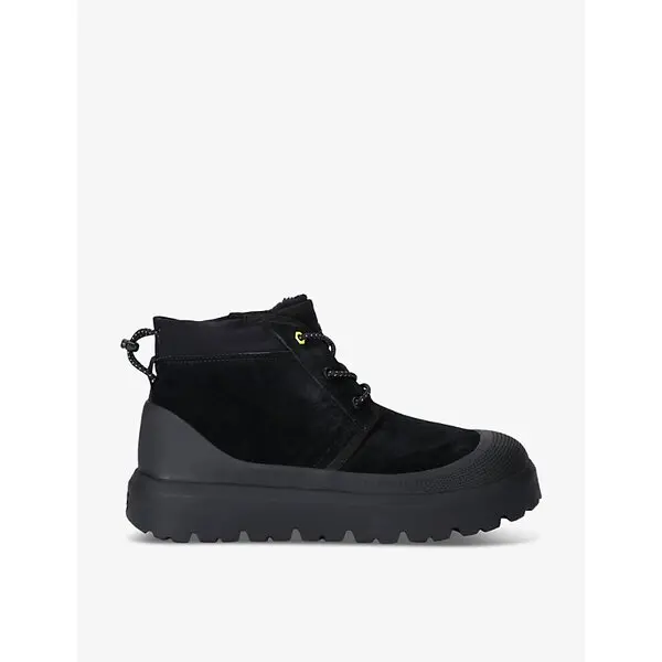 UGG Neumel Weather Logo-debossed Suede Chukka Boots - Black