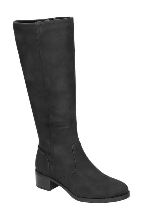 EASY WORKS BY EASY STREET Tucker Knee High Boots - Black Lame