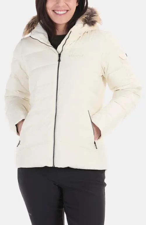MARMOT Ithaca 700 Fill Power Down Hooded Jacket - Papyrus