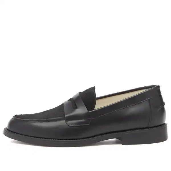 Duke Dexter Wilde Ponyhair Penny Loafer In Black 40% Off