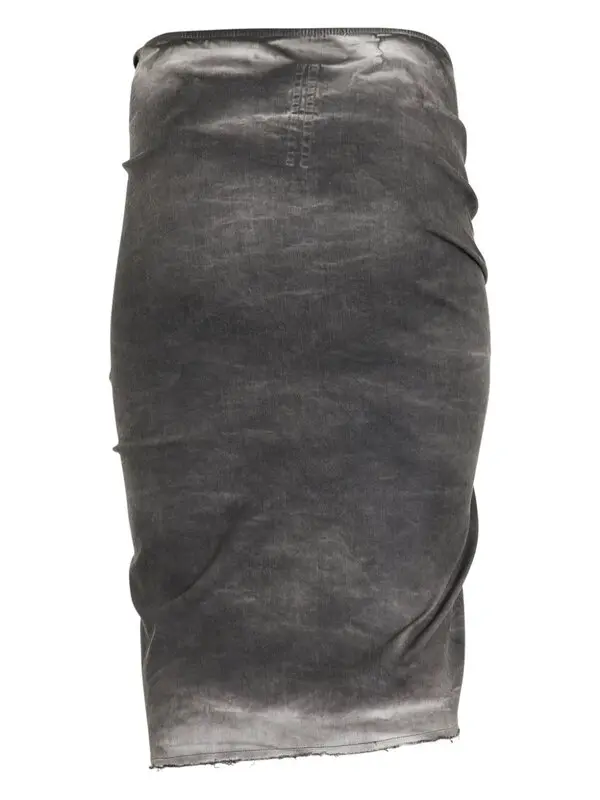Rick Owens Edfu Front-slit Denim Skirt
