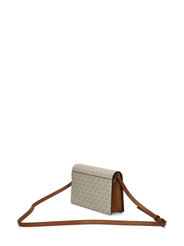 Michael Kors Monogram-logo Crossbody Bag - Neutrals