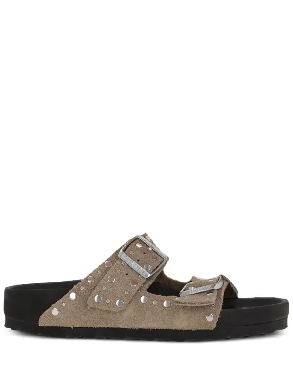 BIRKENSTOCK Arizona Suede Slide Sandals - Neutrals
