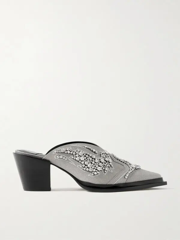 JIMMY CHOO Cece Ii 60 Crystal-embellished Mules