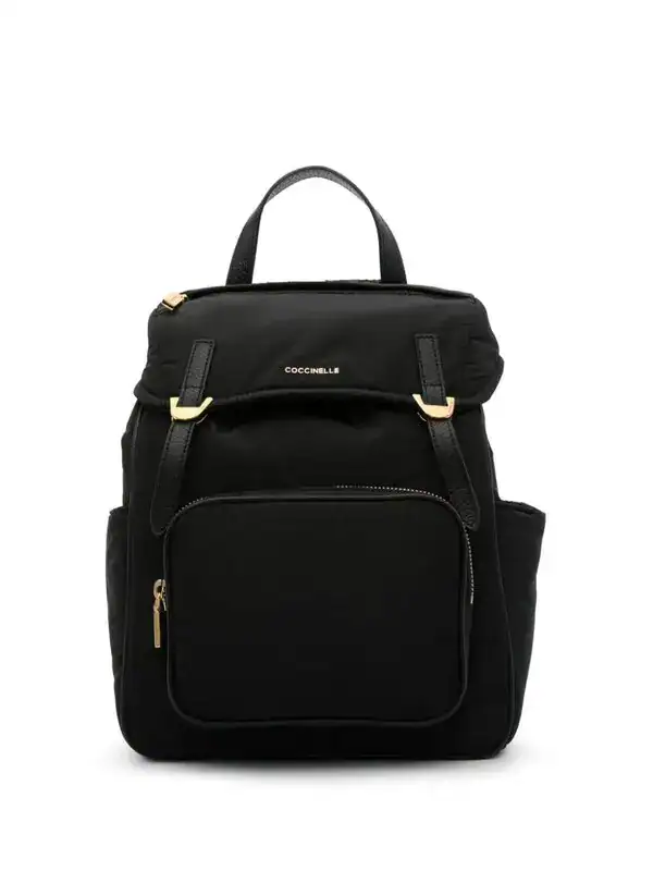 dsquared2 leather backpack with decorative patches and multiple pockets everyday backpack a back handle Burlap Backpack - DayZ width:6E
