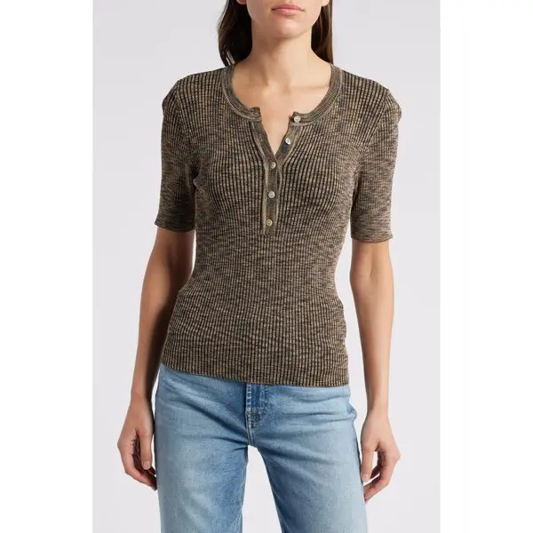 Rails Toni Space Dye Henley Sweater