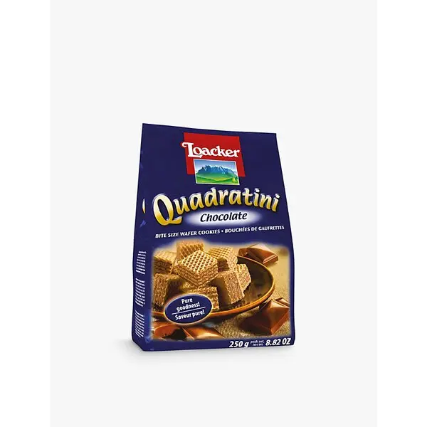 LOACKER Quadratini Crispy Cocoa And Chocolate-cream Filled Wafer Cubes 250g