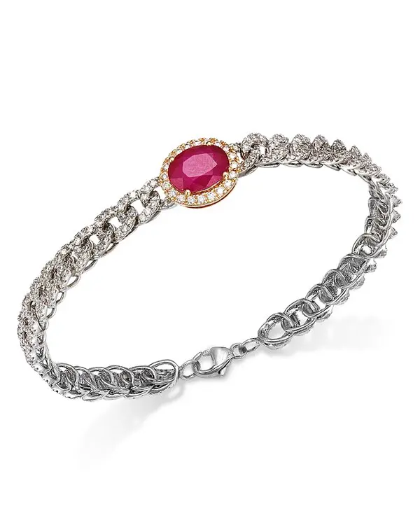 Bloomingdale'S Ruby And Diamond Bracelet