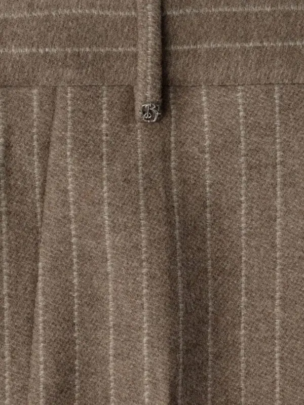 Burberry Pinstripe Tailored Trousers - Brown