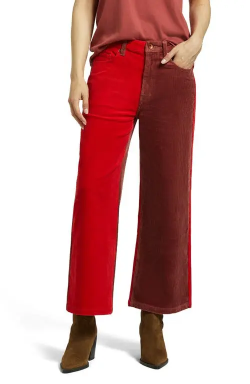 Brixton Margo High Waist Two-tone Crop Corduroy Pants