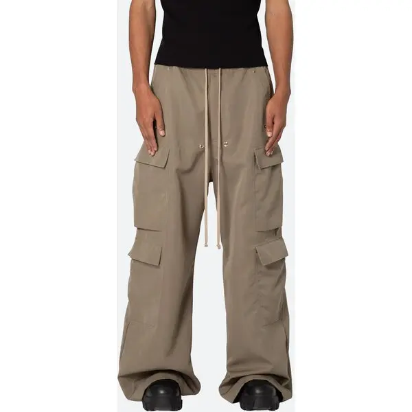 Mnml Oversize Double Cargo Pocket Pants - Olive