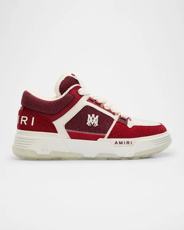 Amiri Ma-1 Crystal High-top Sneakers - Burgundy