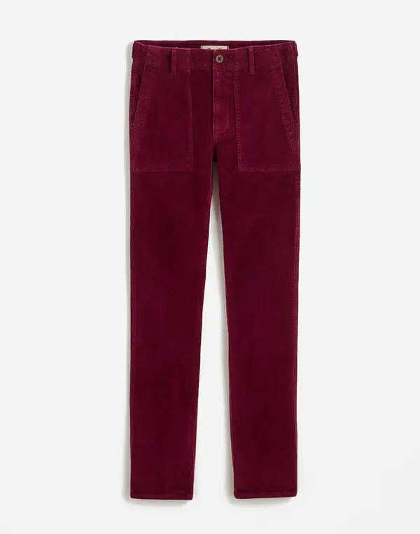 Madewell The Tall Slim Straight Corduroy Trouser Pant - Bordeaux