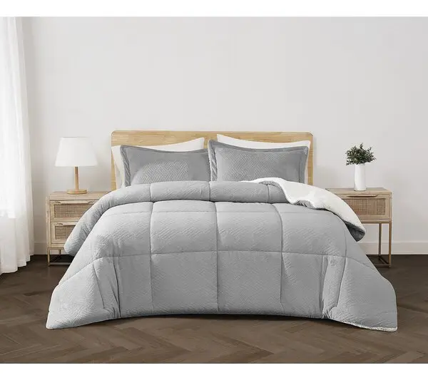 CANNON Carved Faux Fur Twin/twin Xl 2-piece Com Forter Set
