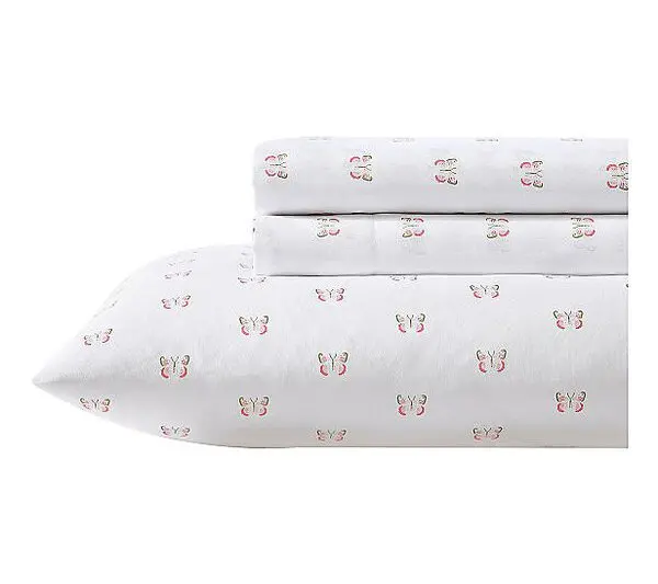 Laura Ashley Fluttery Friends Pink Twin Xl Shee Set
