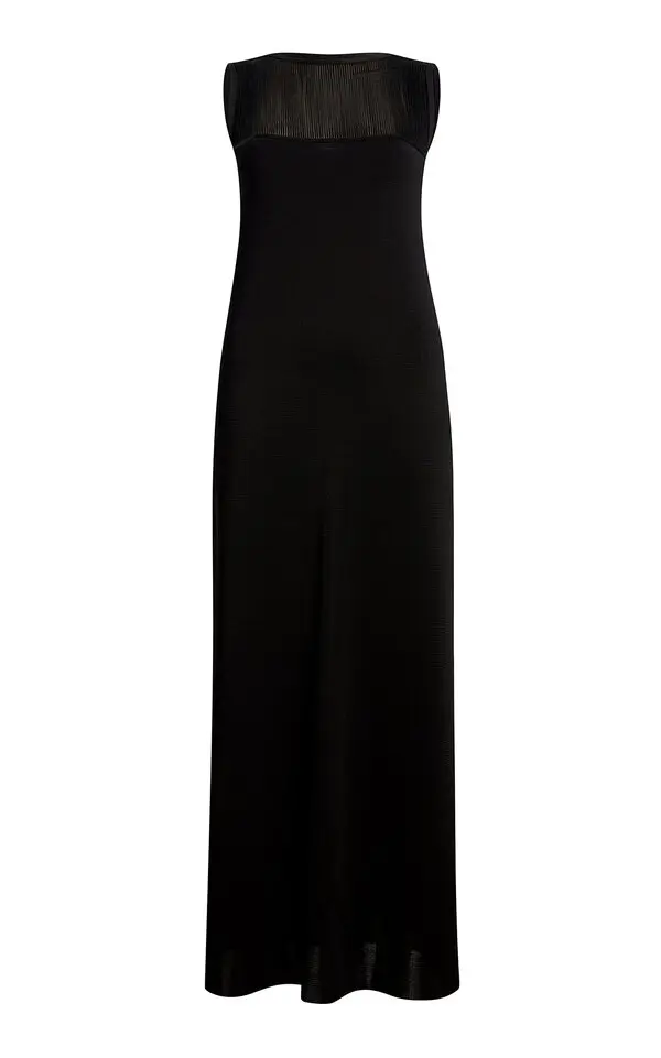 Khaite Ruslan Knit Maxi Dress - Black