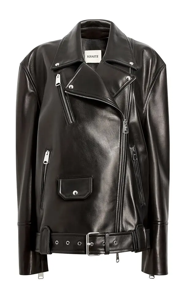 Khaite Hansel Leather Moto Jacket