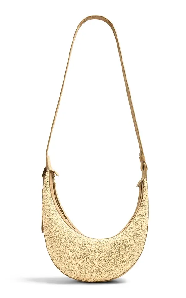 Khaite Augustina Small Raffia Crossbody Bag - Neutral